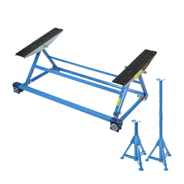 手動式 自動車整備用リフト 静荷重約2.0t 2t 2000kg 動荷重約1.5t 1500kg 青 ジャッキスタンド2台付き カー リフト – itcnet